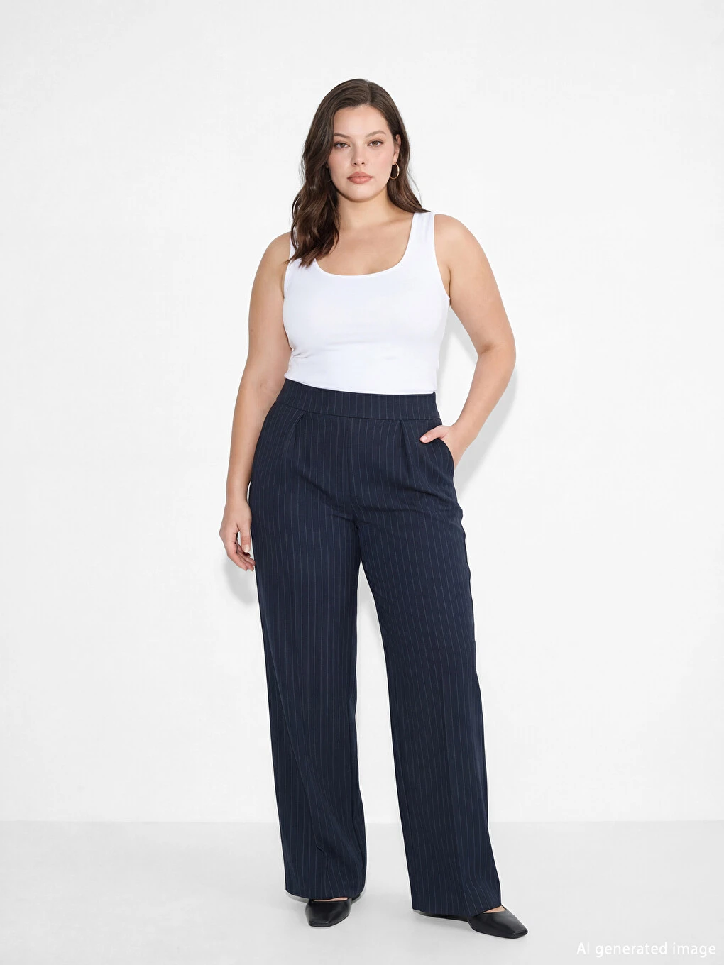 LCWAIKIKI Classic Pantalone Širokih Nogavica Sa Prugama: Jednostavna Izjava Stila.