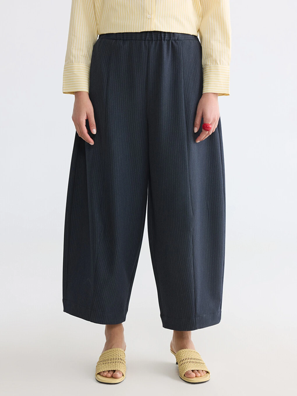 LCW Modest Ženske Prugaste Pantalone Sa Elastičnim Strukom