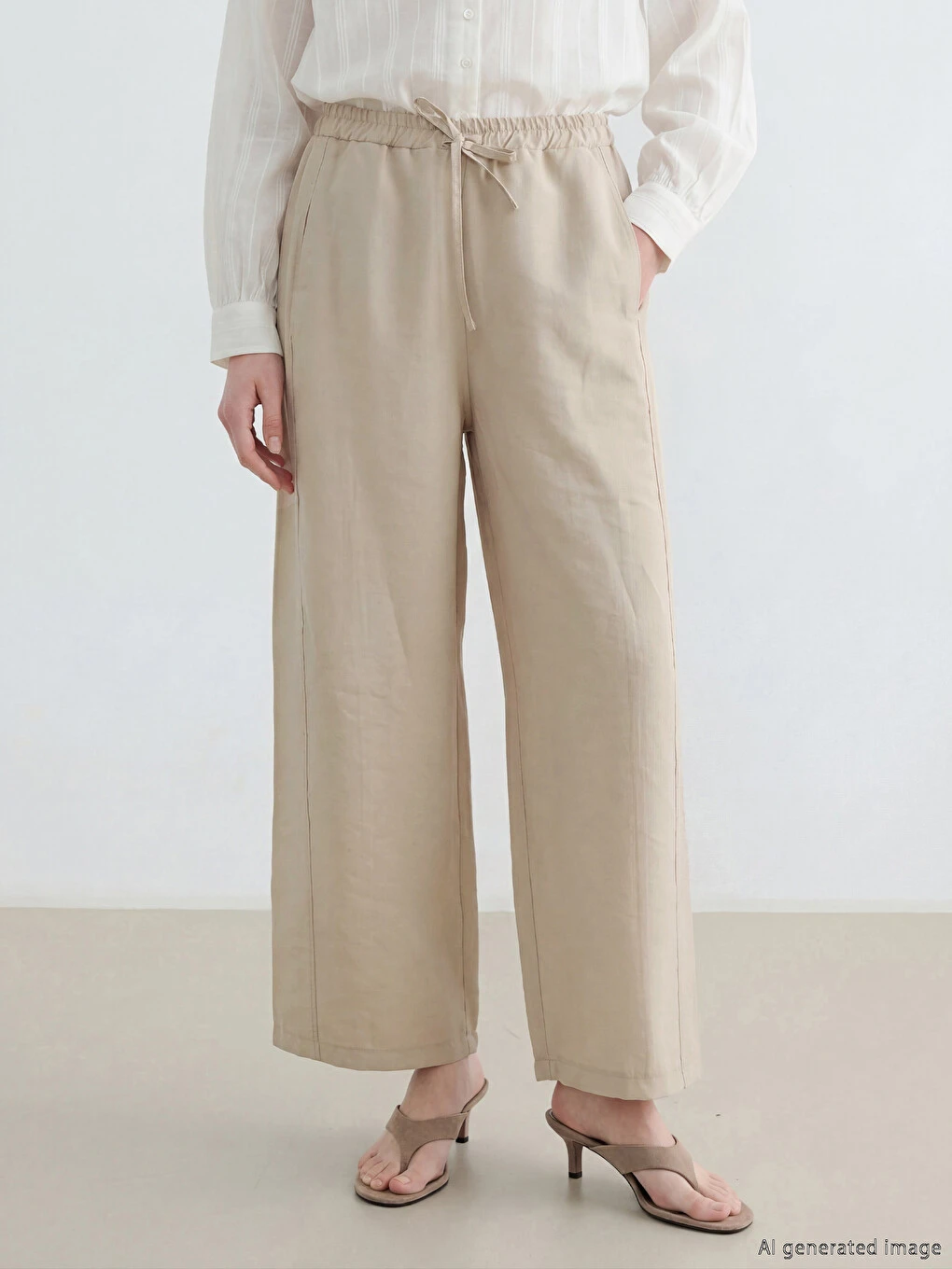 LCW Comfort Ženske Pantalone Sa Elastičnim Strukom