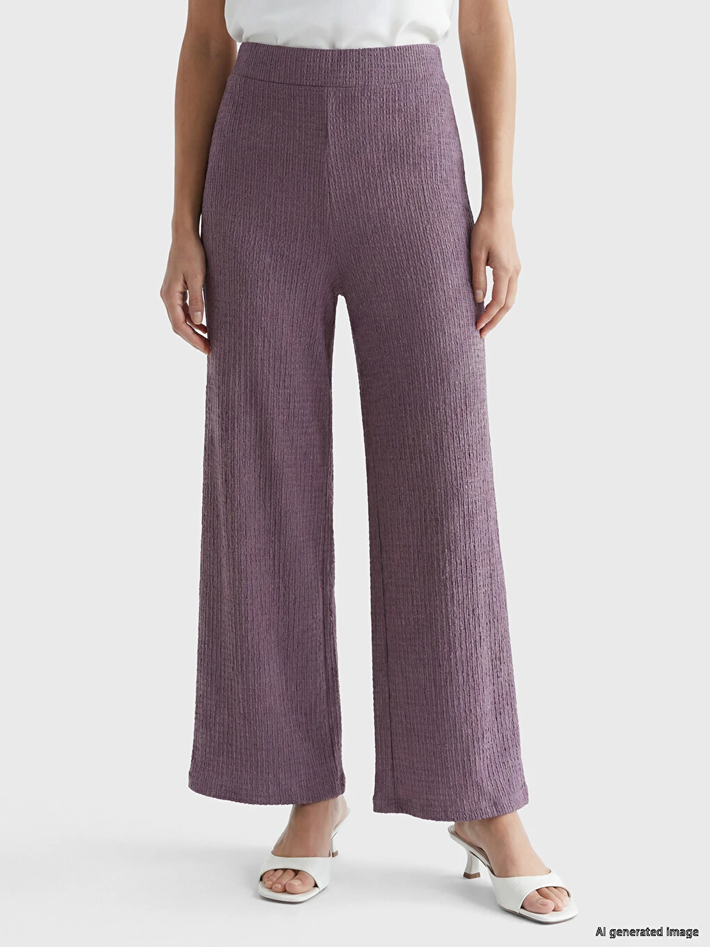 LCWAIKIKI Classic Ženske Pantalone Sa Elastičnim Strukom I Teksturom