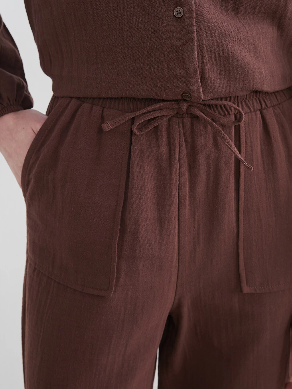 LCW Modest Ženske Pantalone Sa Elastičnim Strukom I Širokim Nogavicama