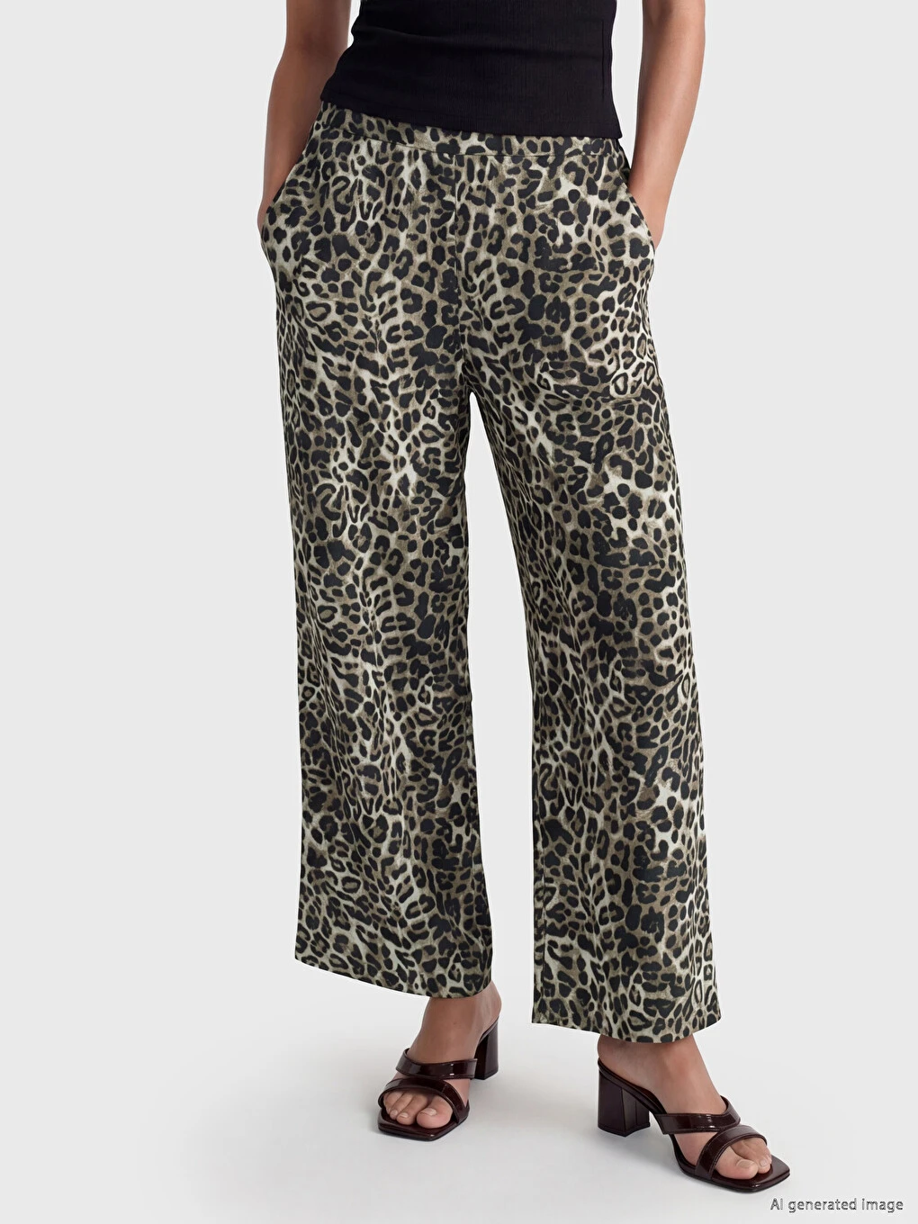 LCWAIKIKI Classic Ženske Pantalone Sa Leopard Printom