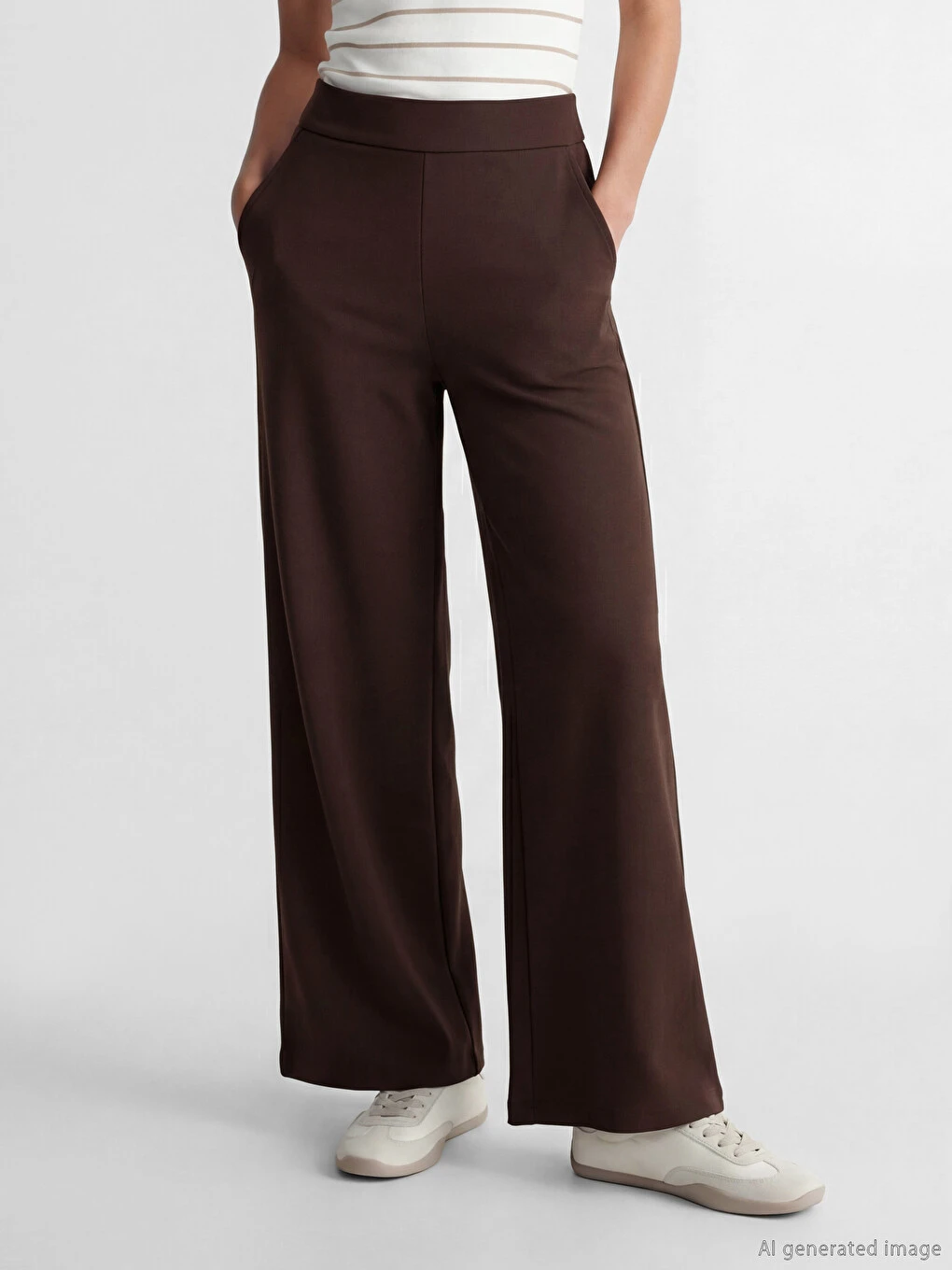 LCWAIKIKI Classic Ženske Pantalone Sa Širokim Nogavicama I Elastičnim Strukom