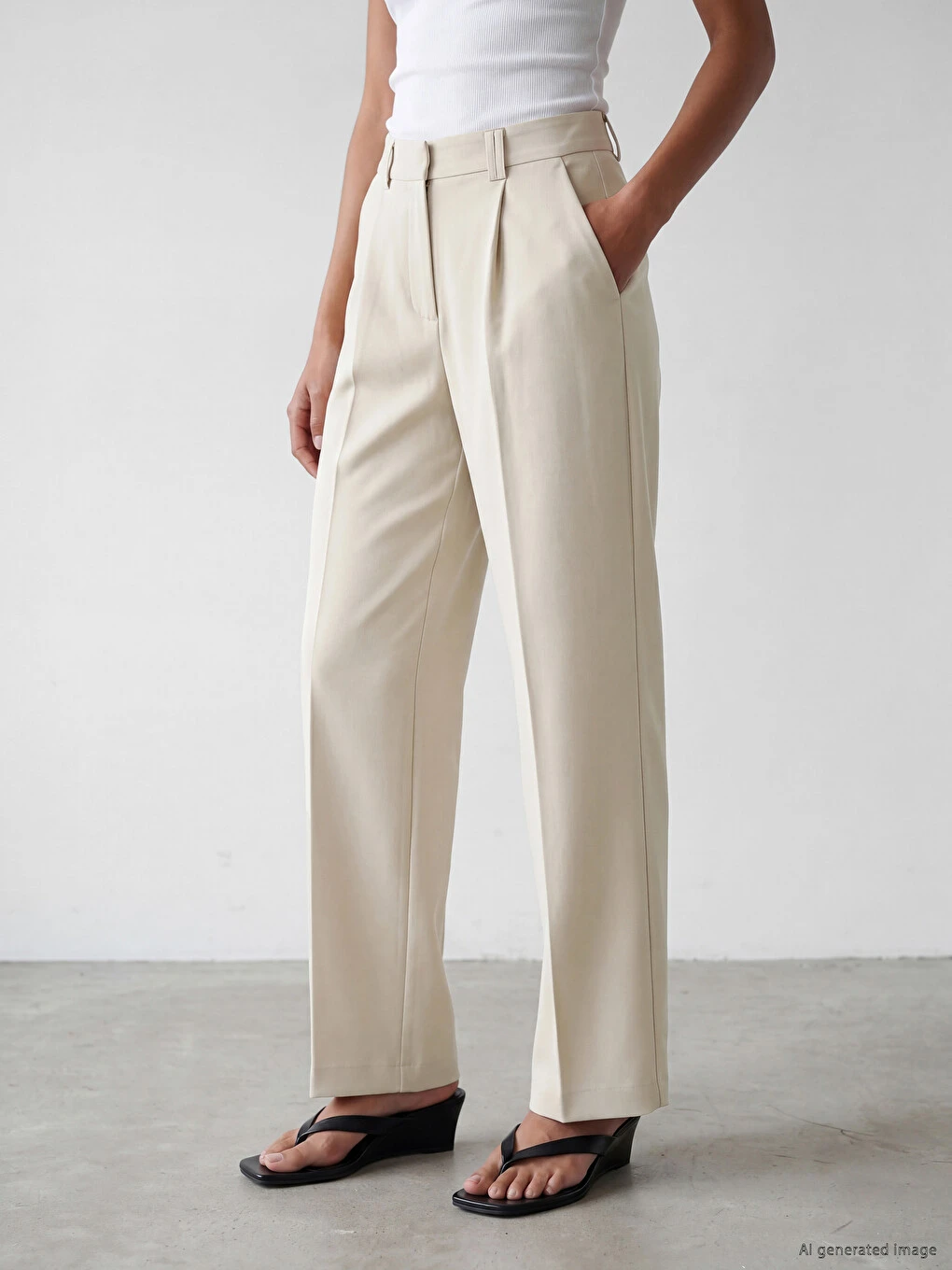 LCW Modest Plisirane Ženske Pantalone Od Tkanine