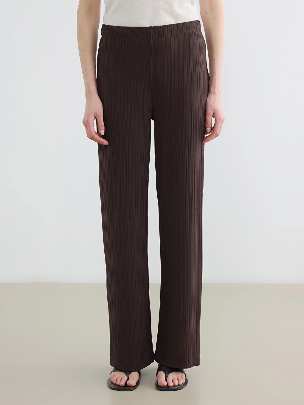 LCWAIKIKI Basic Ženske Pantalone Sa Elastičnim Strukom I Teksturom