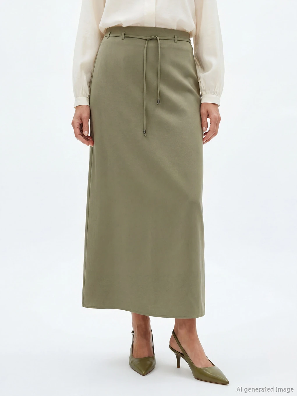 LCW Grace Suknja Plus Size Sa Elastičnim Strukom I Teksturom
