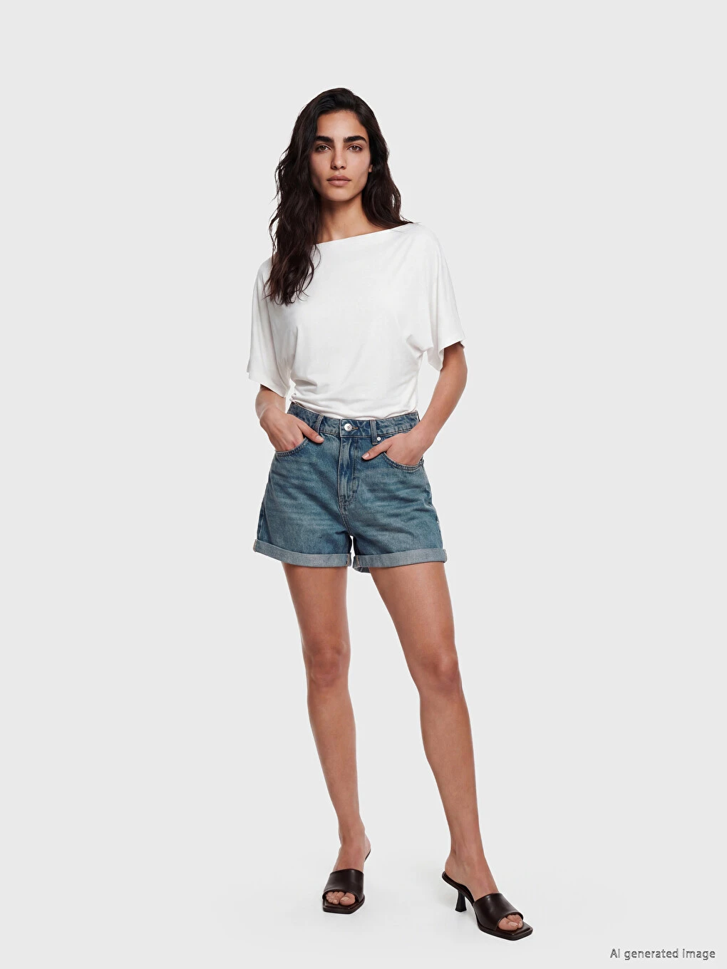 LCW Jeans Ženski Teksas Šorts Sa Visokim Strukom
