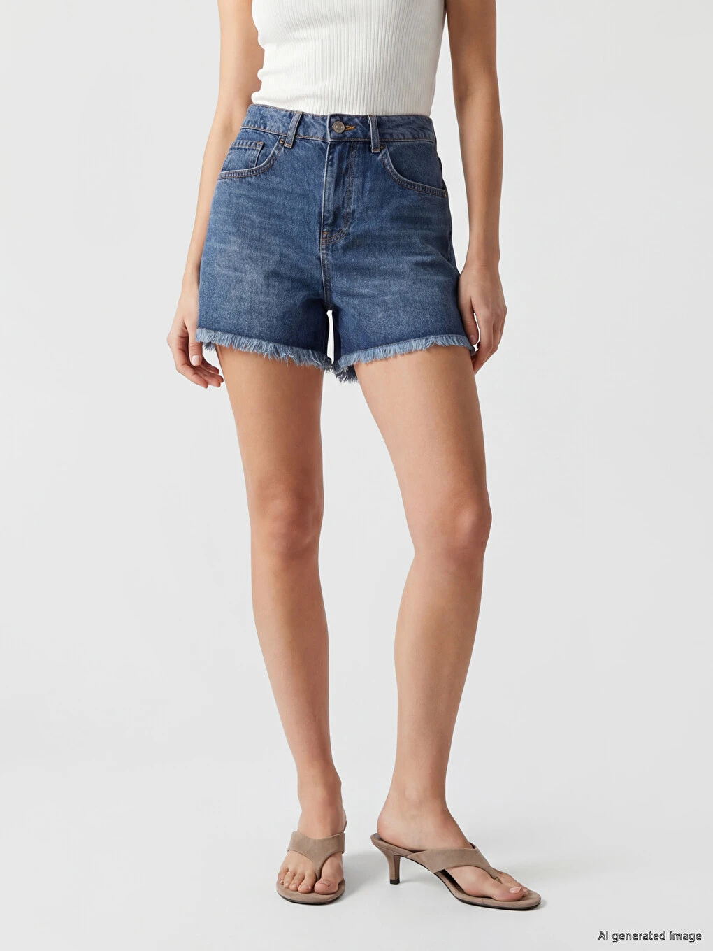 LCW Jeans Ženski Teksas Šorts Sa Visokim Strukom