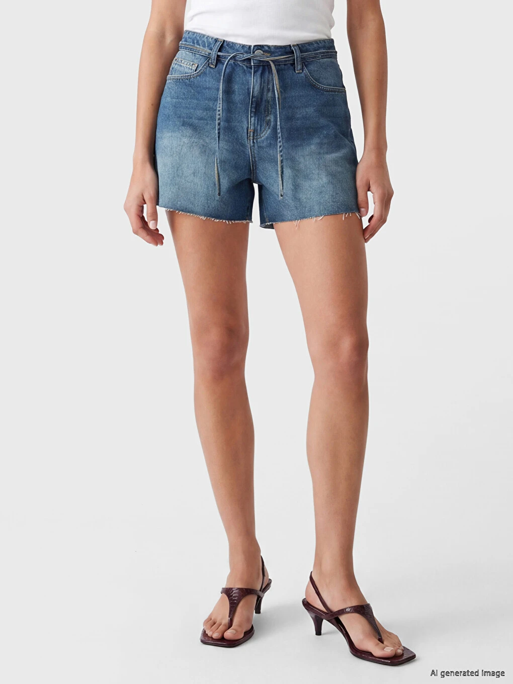 LCW Jeans Ženski Teksas Šorts Sa Učkurom U Struku