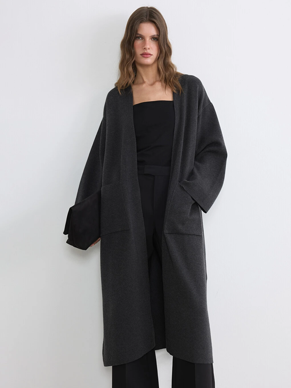 LCWAIKIKI Classic Ženski Pleteni Kardigan Sa Šal Kragnom, Oversize Kroja