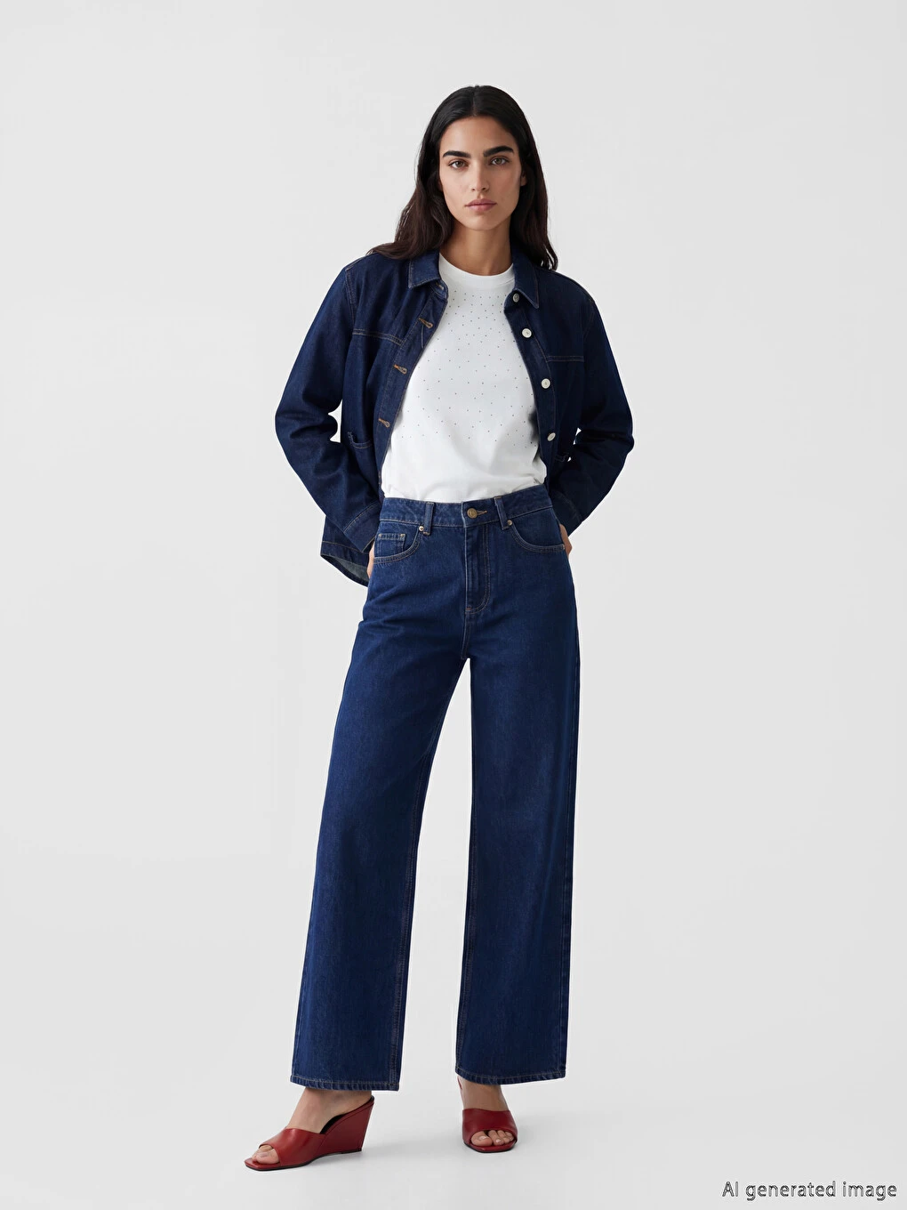 LCW EVERYDAY Ženska Teksas Jakna Sa Kragnom, Oversize Kroja
