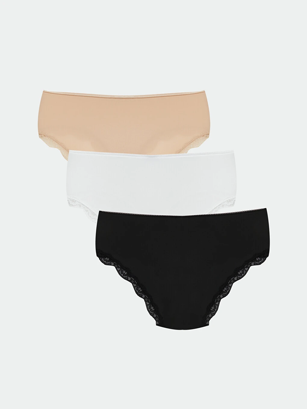 LCW DREAM Gaćice Hipster Kroja Sa Čipkastim Detaljima, Set Od Tri Komada
