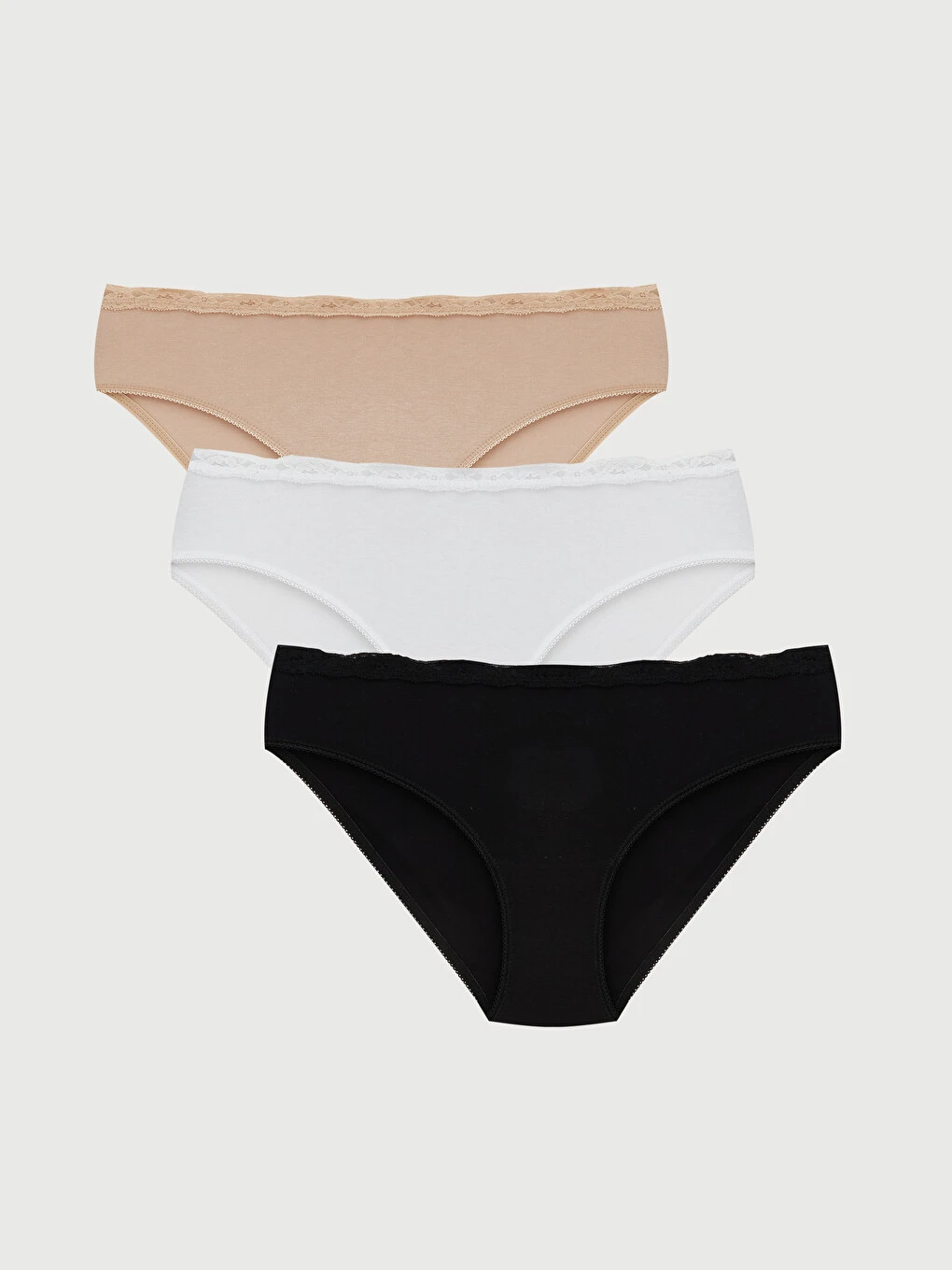 LCW DREAM Bikini Gaćice Sa Detaljima Od Čipke, Pakovanje Od 3 Komada
