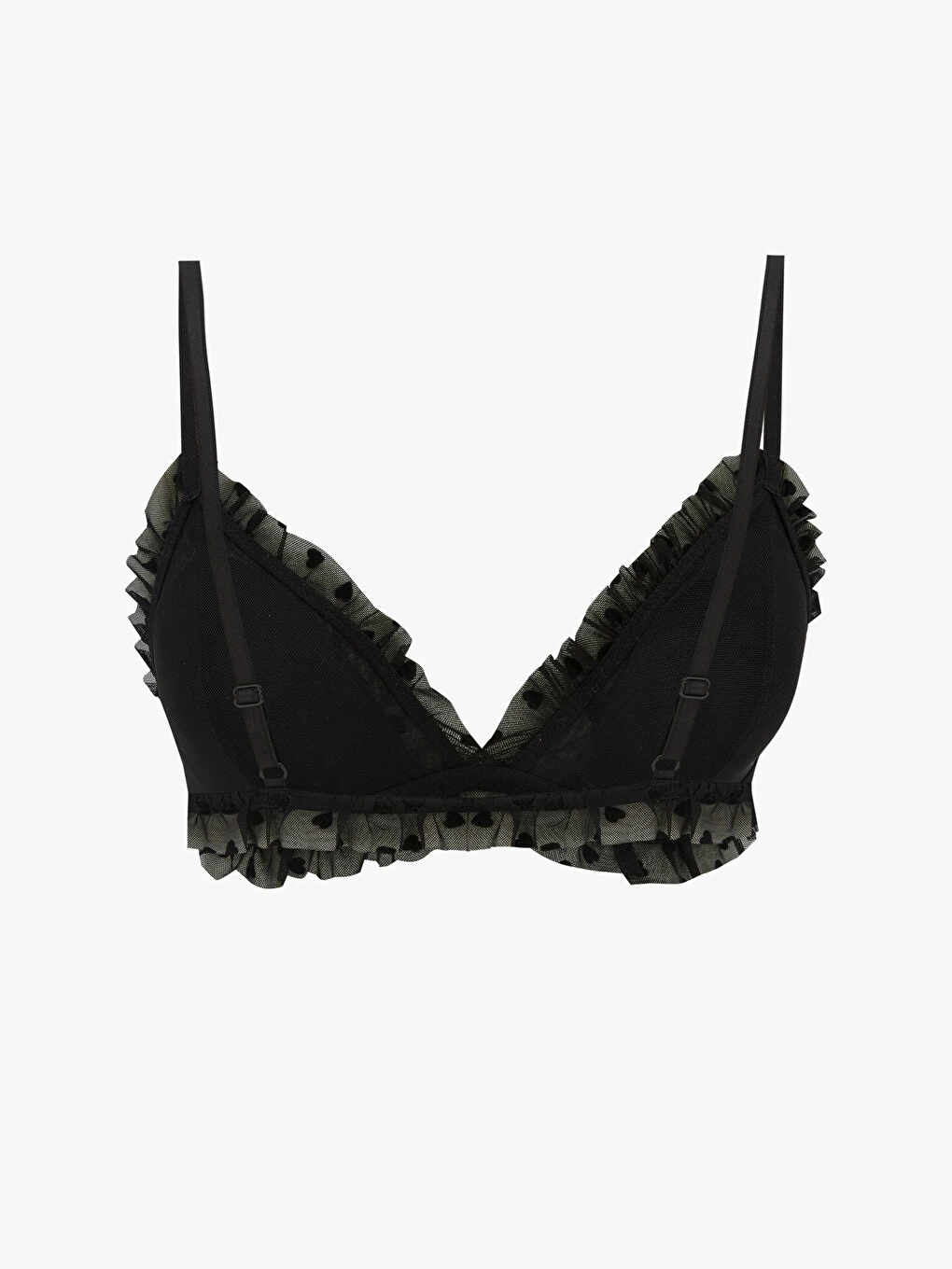 LCW DREAM Bralet Bez Žica I Postave Sa Printom Srca I Nežnim Volanima.