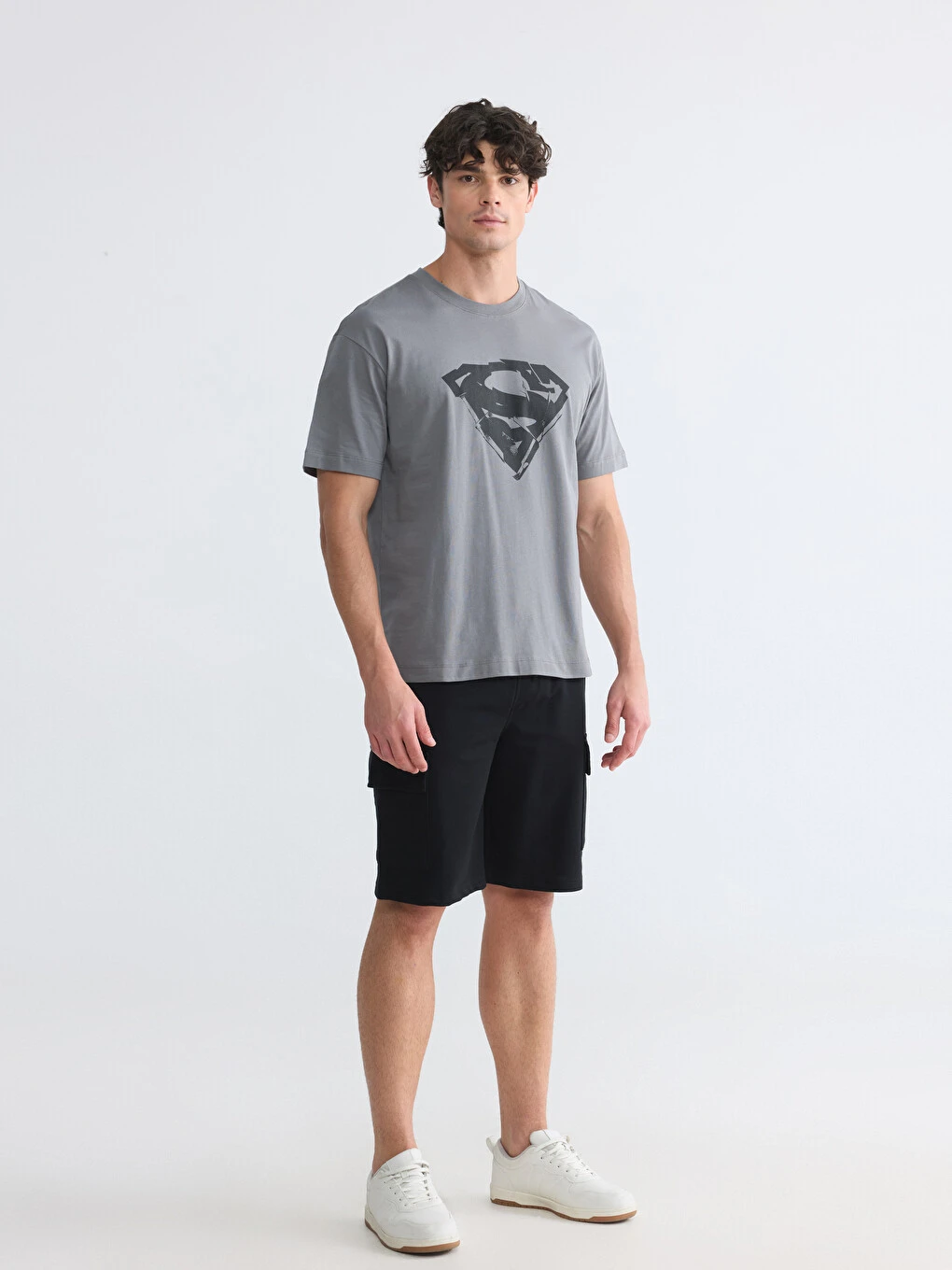 XSIDE Muška Majica Sa Okruglim Izrezom Sa Superman Štampom