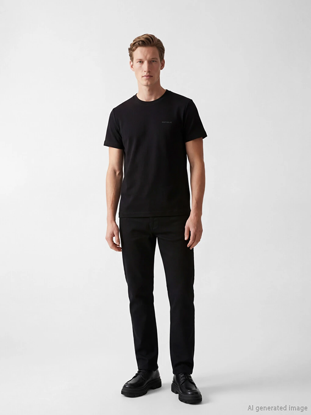 SOUTHBLUE 100% Pamučna Regular Fit Basic Debela Majica