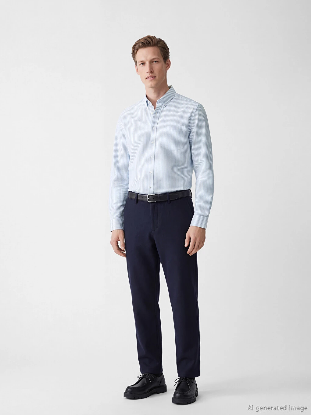 SOUTHBLUE Regular Fit Prugasta Oxford Muška Košulja