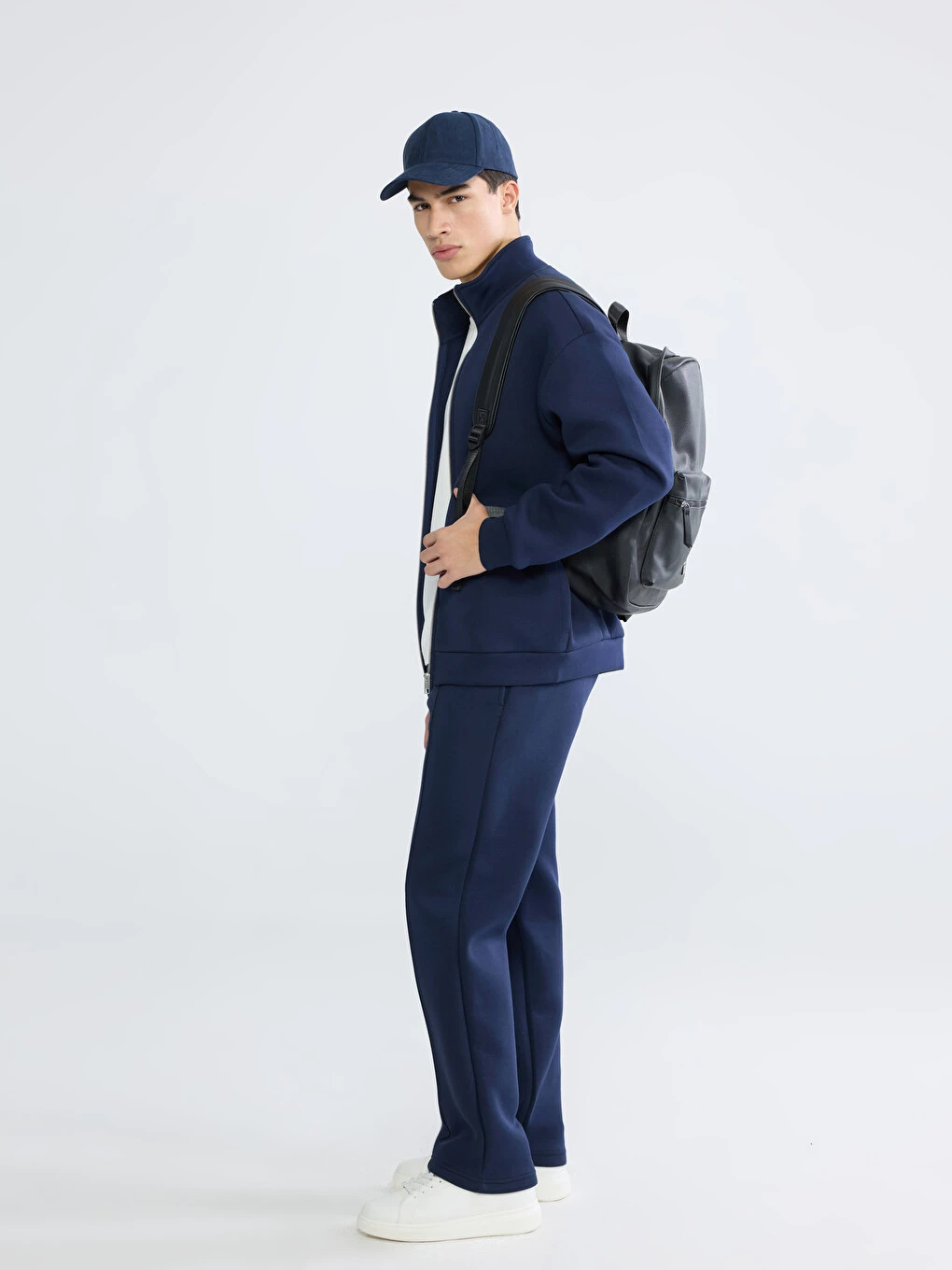 XSIDE Muški Dukserica Sa Visokim Okovratnikom Na Rajsferšlus