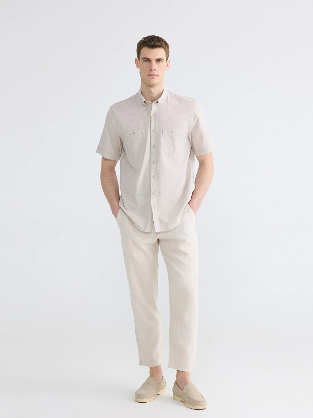 LCWAIKIKI Classic Regular Fit Muška Košulja Izgled Lana