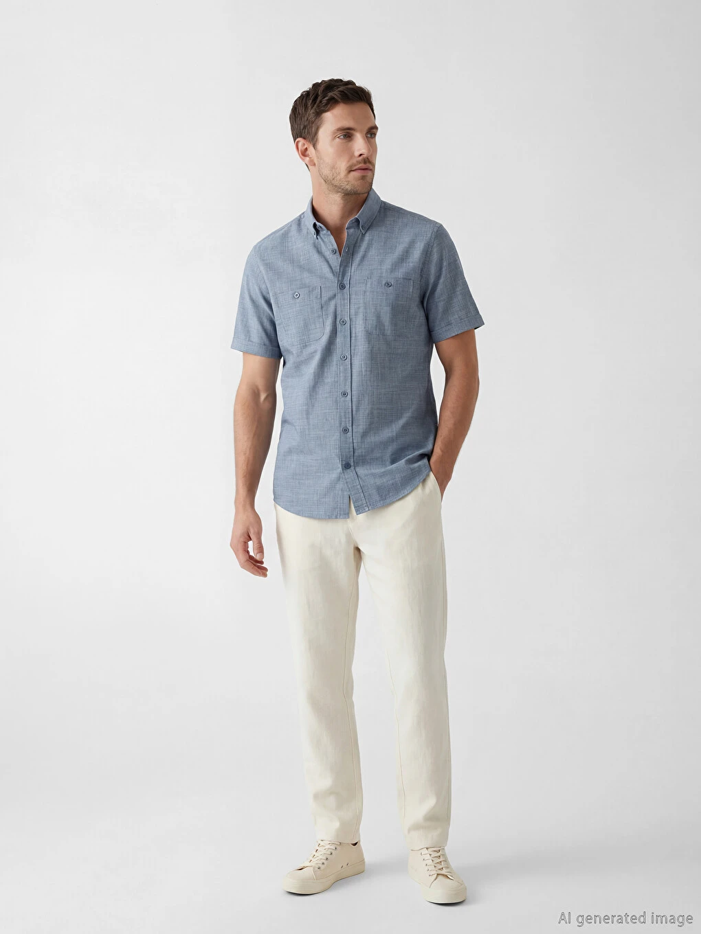 LCWAIKIKI Classic Regular Fit Muška Košulja Izgled Lana