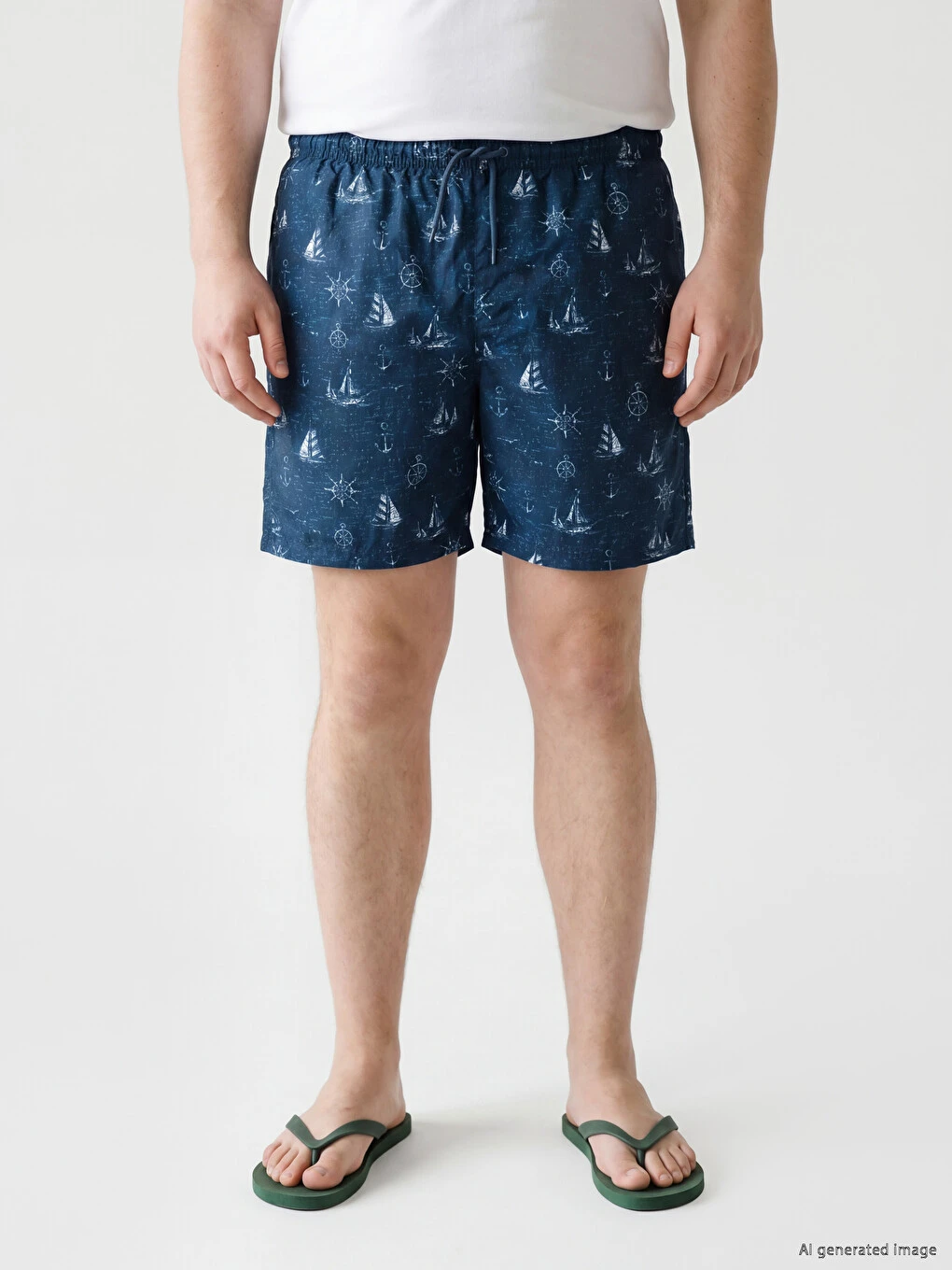LCW SWIMWEAR Muški Šorts Za Kupanje Do Kolena Sa Uzorkom