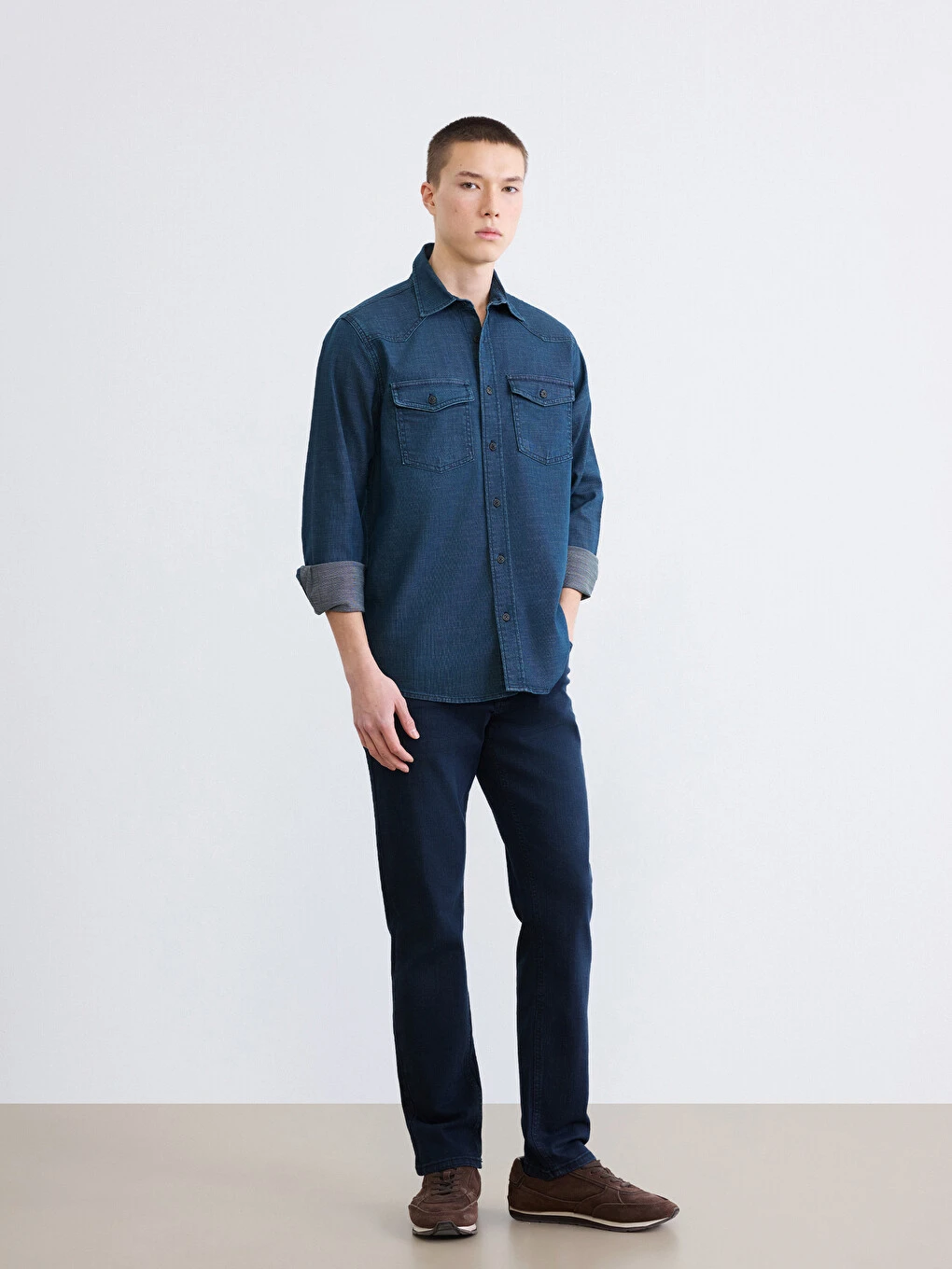 LCW Jeans Muška Košulja Od Teksasa Regularnog Kroja