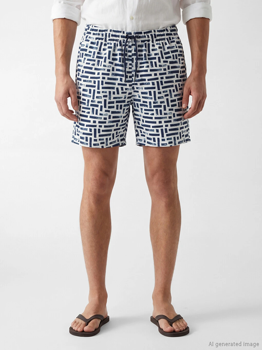 LCW SWIMWEAR Muški Šorts Za Kupanje Sa Uzorkom, Dužine Do Kolena