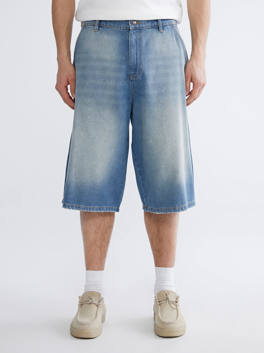 LCW Jeans Muški Teksas Šorts Širokog Kroja