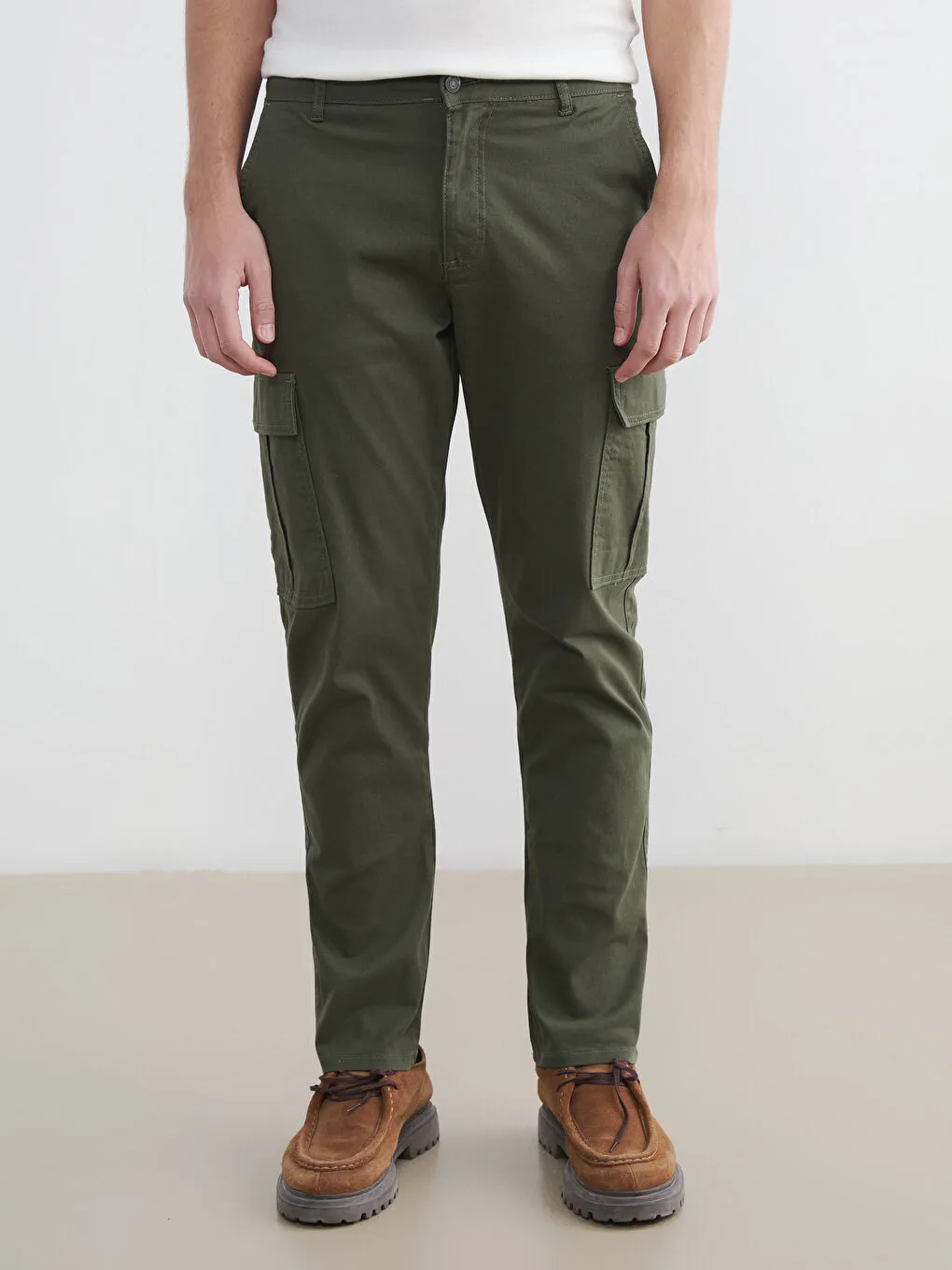 XSIDE Uske Muške Keper Cargo Pantalone