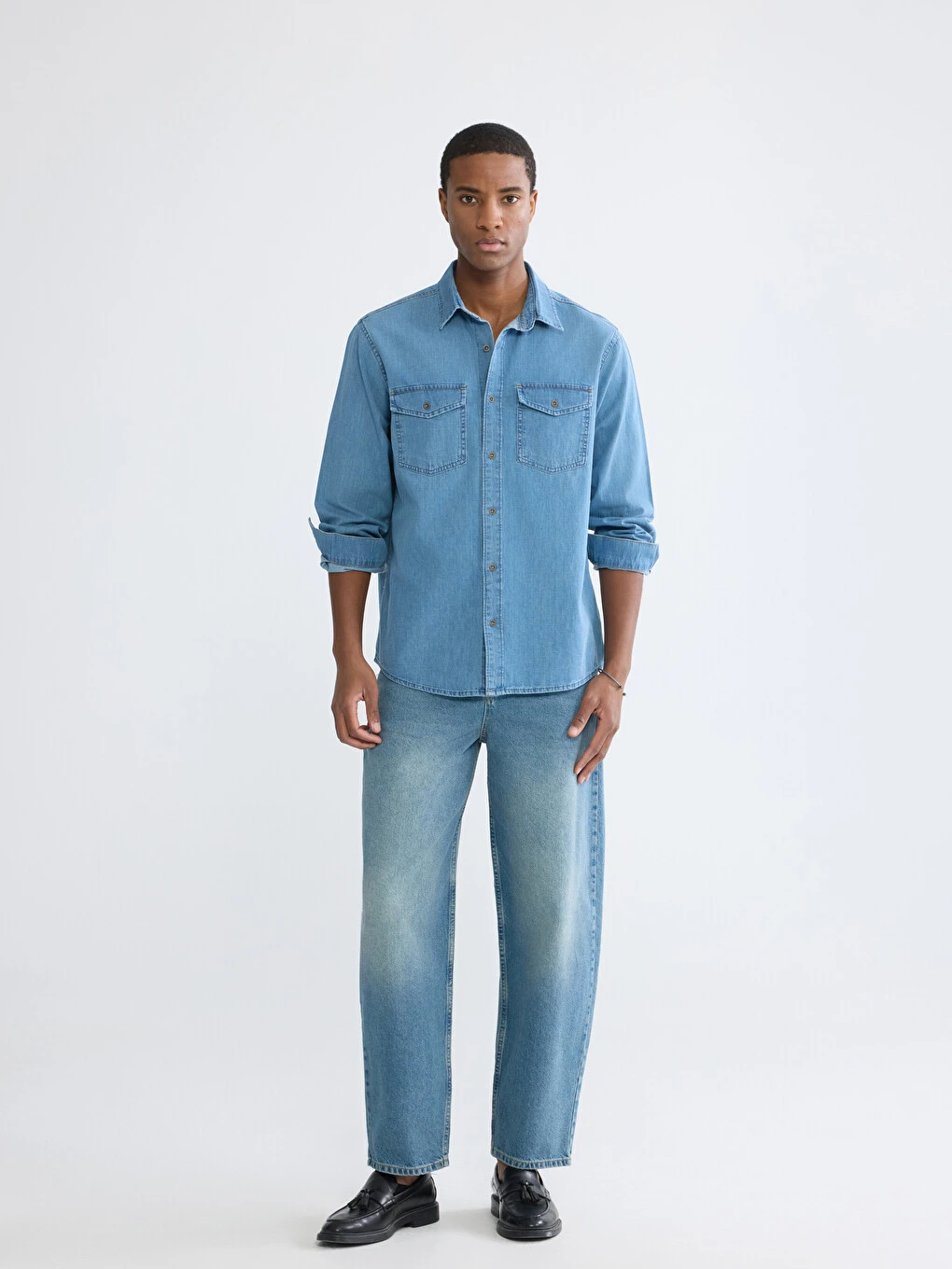 LCW Jeans Muška Košulja Od Teksasa Regularnog Kroja