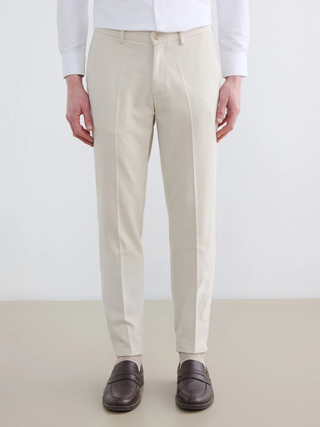LCW BUSINESS Slim Fit Teksturisane Muške Pantalone Od Tkanine