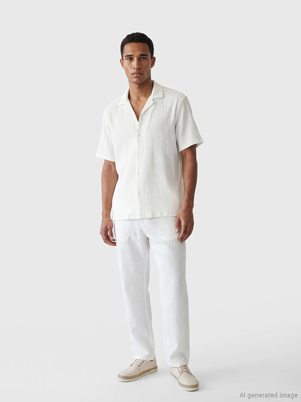 LCW Vision Regular Fit Naborana Muška Košulja