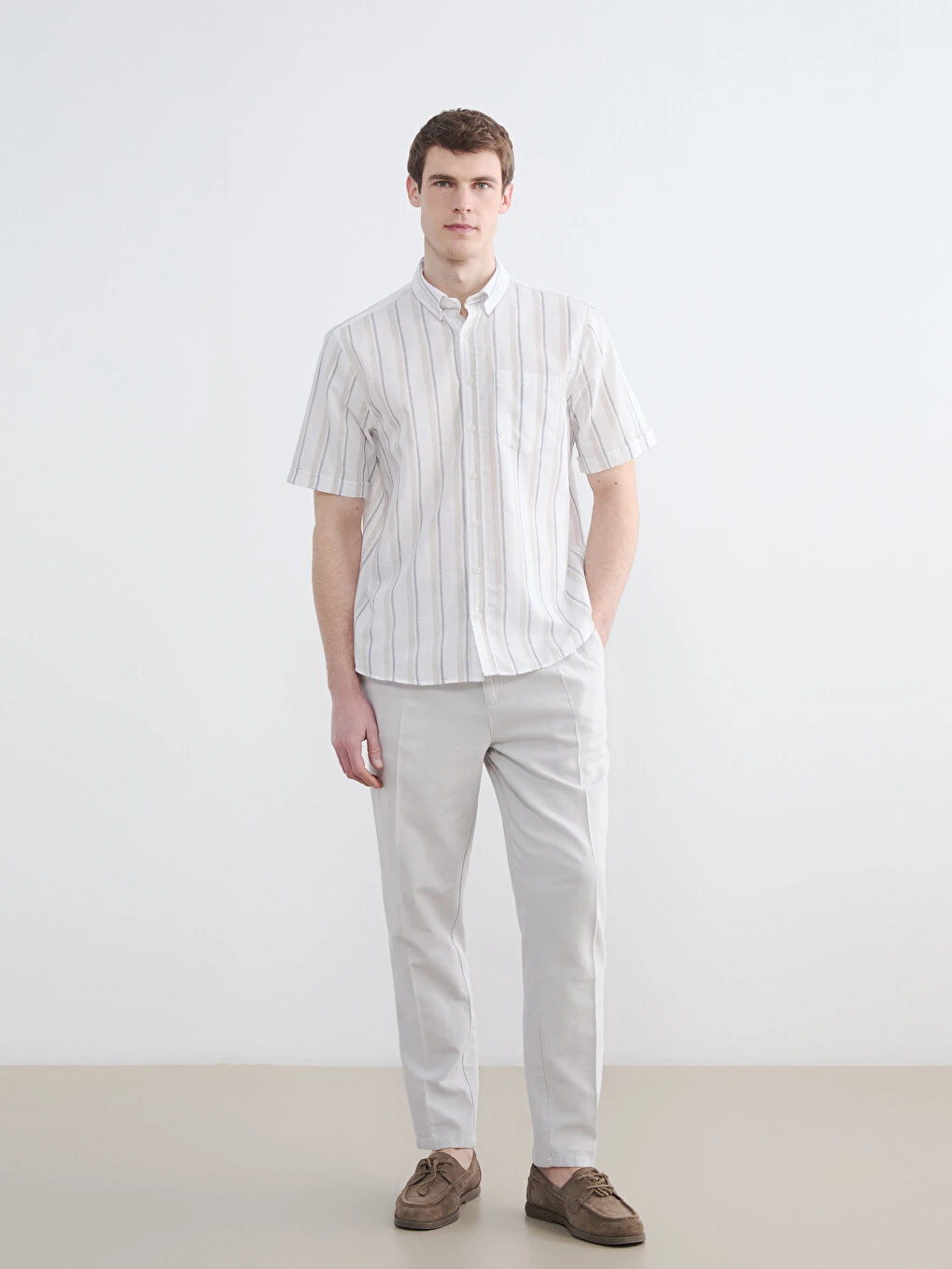 LCWAIKIKI Classic Regular Fit Muška Košulja Od Dobby Tkanine