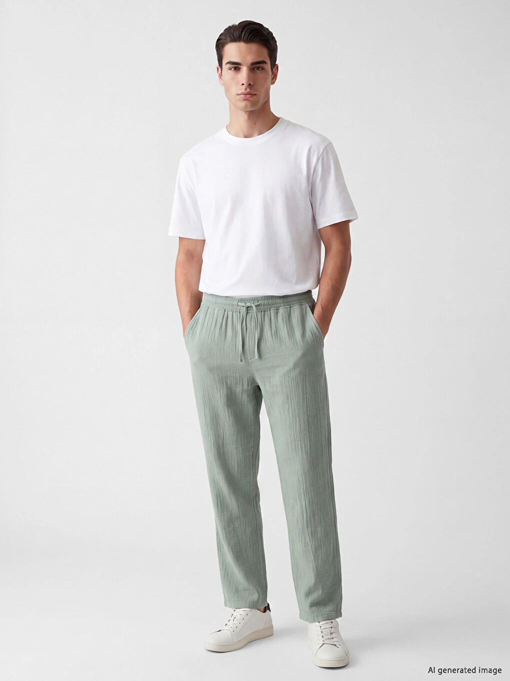 XSIDE Muške Muslin Pantalone Opuštenog Kroja