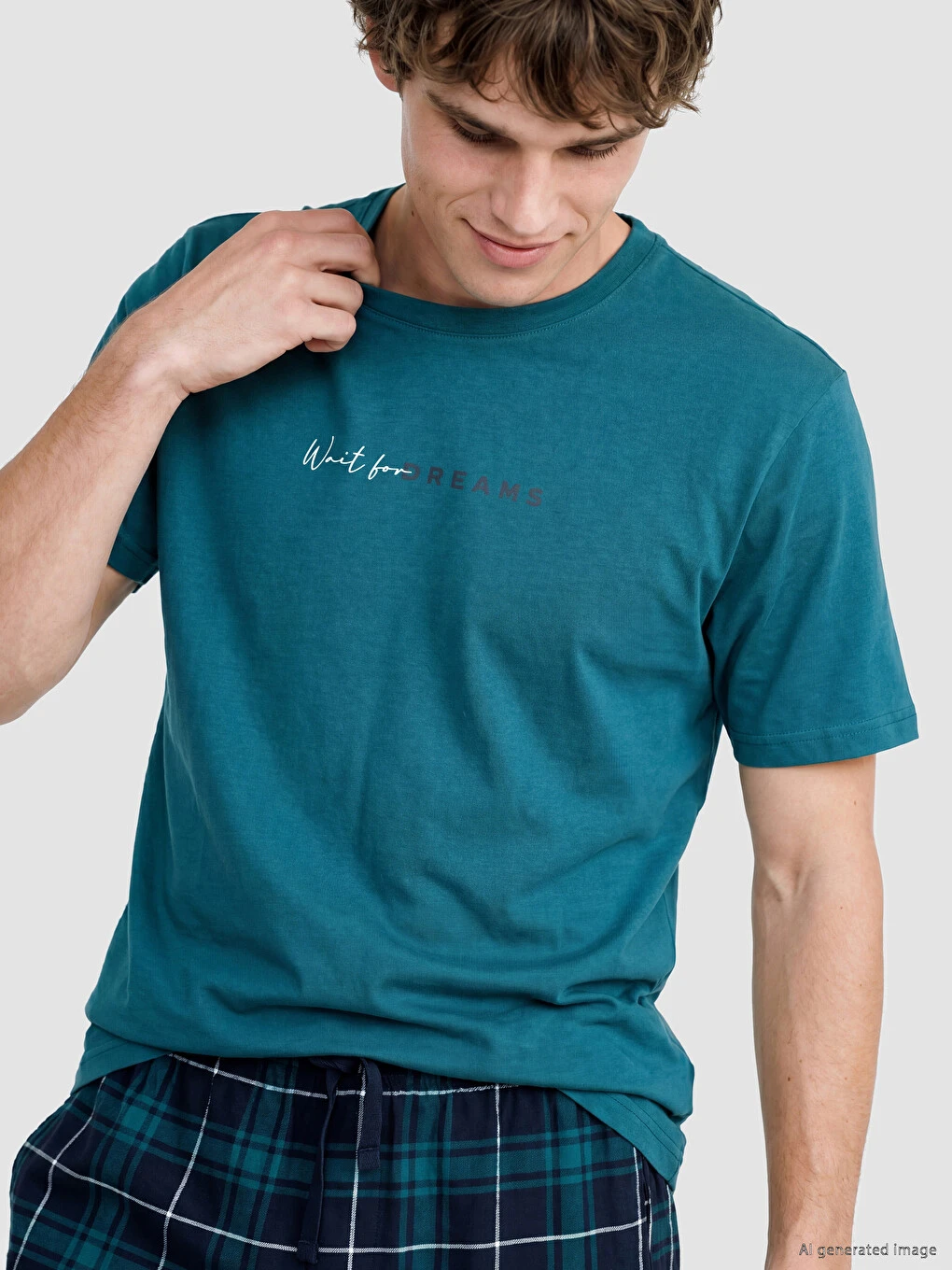LC WAIKIKI Regular Fit Karirani Muški Pidžama Komplet