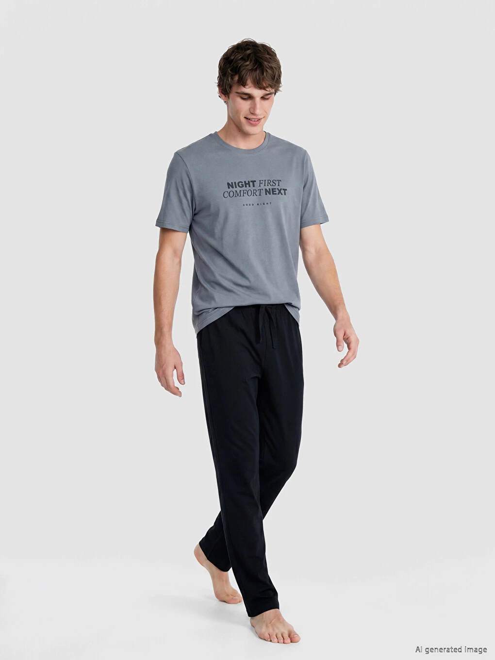 LC WAIKIKI Regular Fit Štampani Muški Pidžama Komplet
