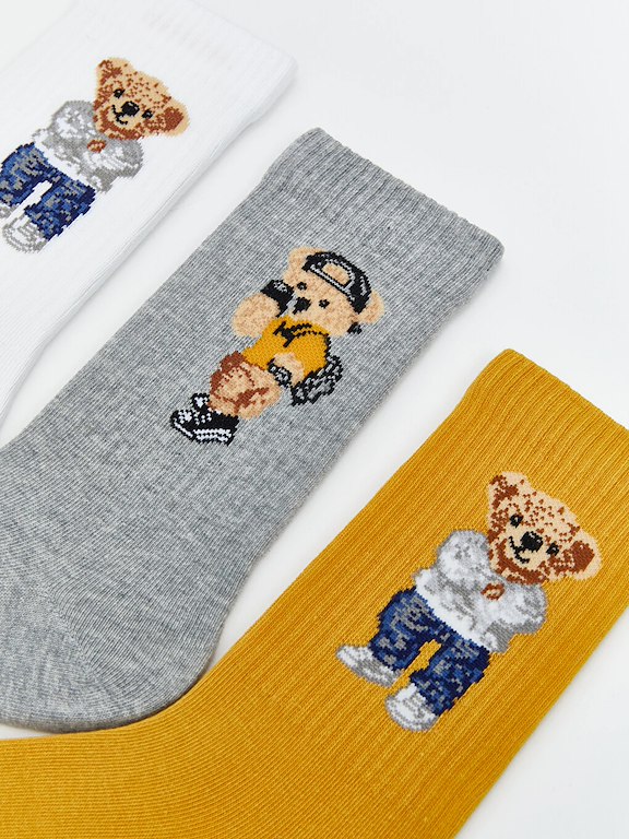 LCW ACCESSORIES Čarape Do Gležnja Sa Štampom Medvedića Za Muškarce, Pakovanje Od 5 Komada