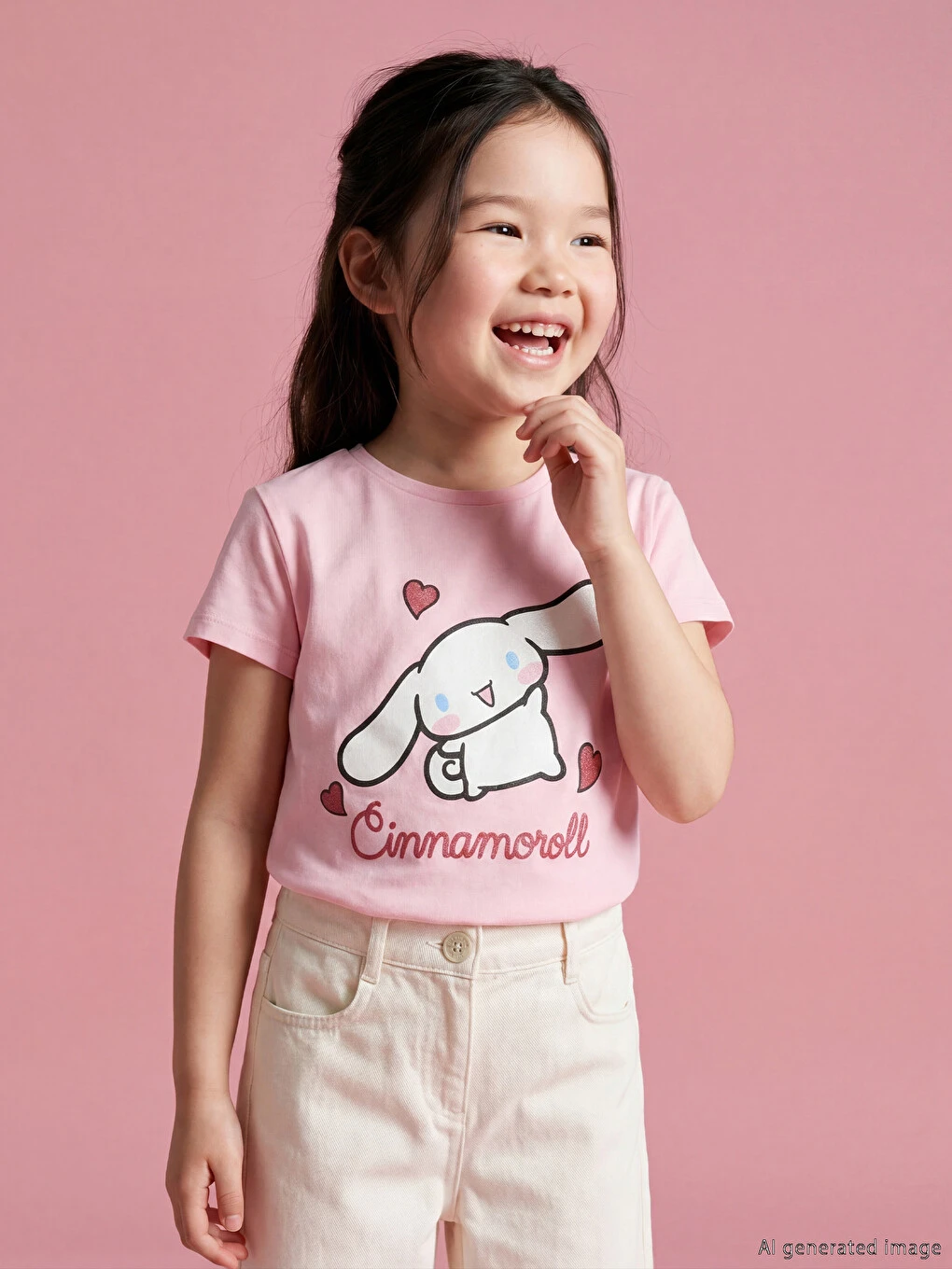 LCW Kids Hello Kitty Štampana Majica Za Devojčice 2 Pakovanja