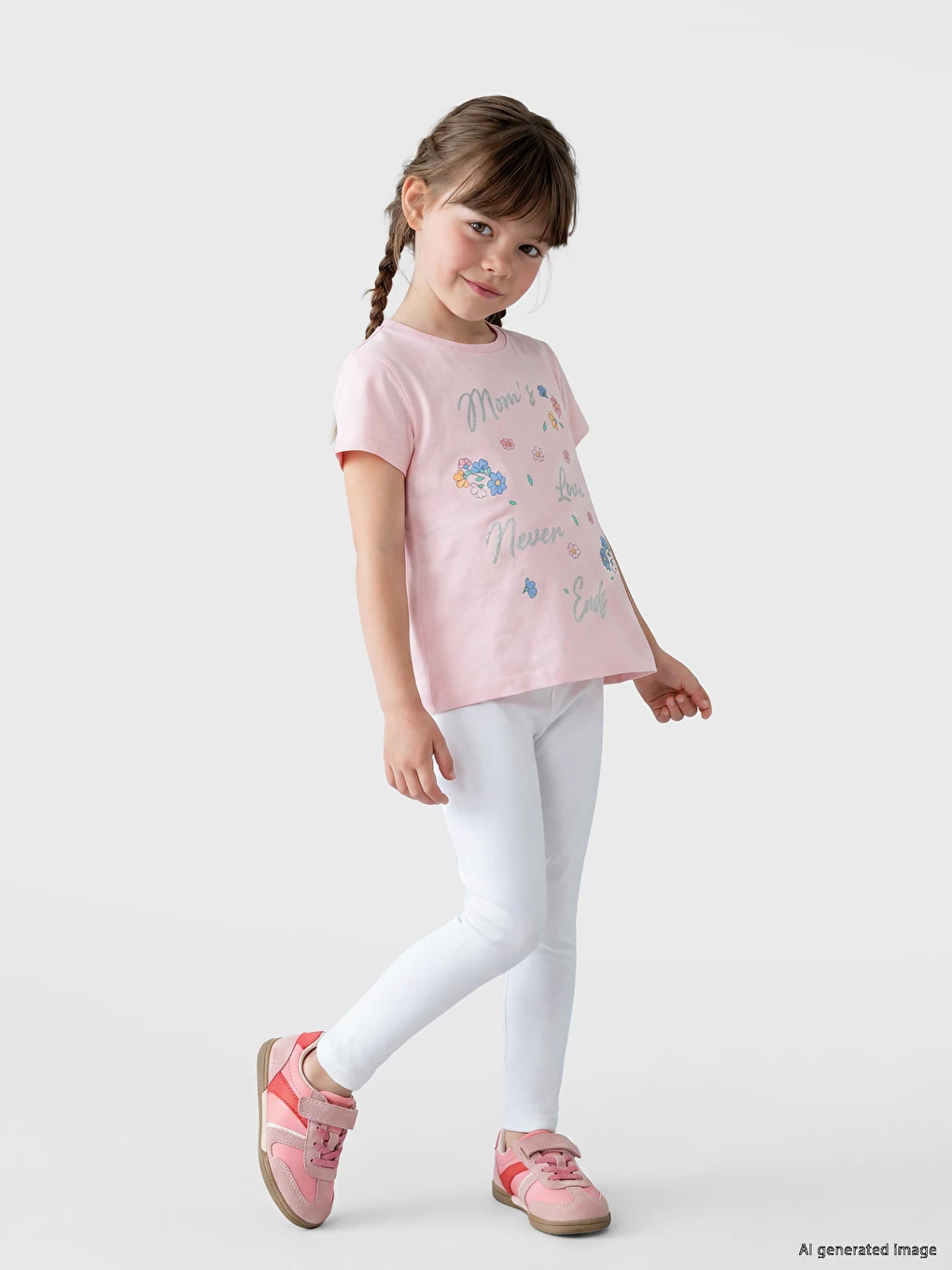 LCW Kids Štampana Majica Za Devojčice 2 Pakovanja