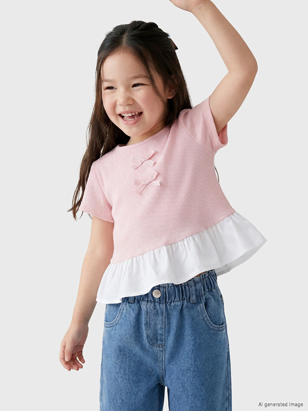 LCW Kids Dečija Majica Sa Detaljem Mašne
