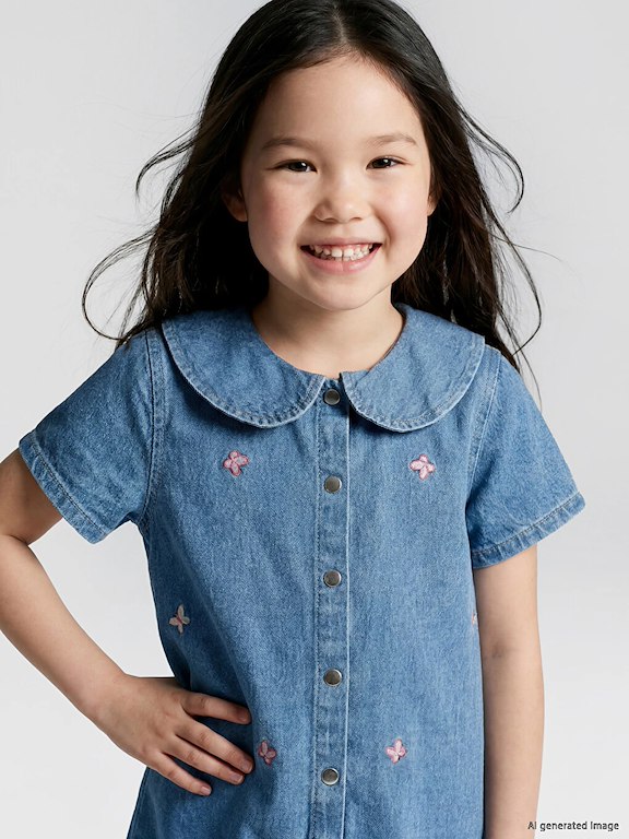 LCW Kids Devojačka Vezena Teksas Haljina