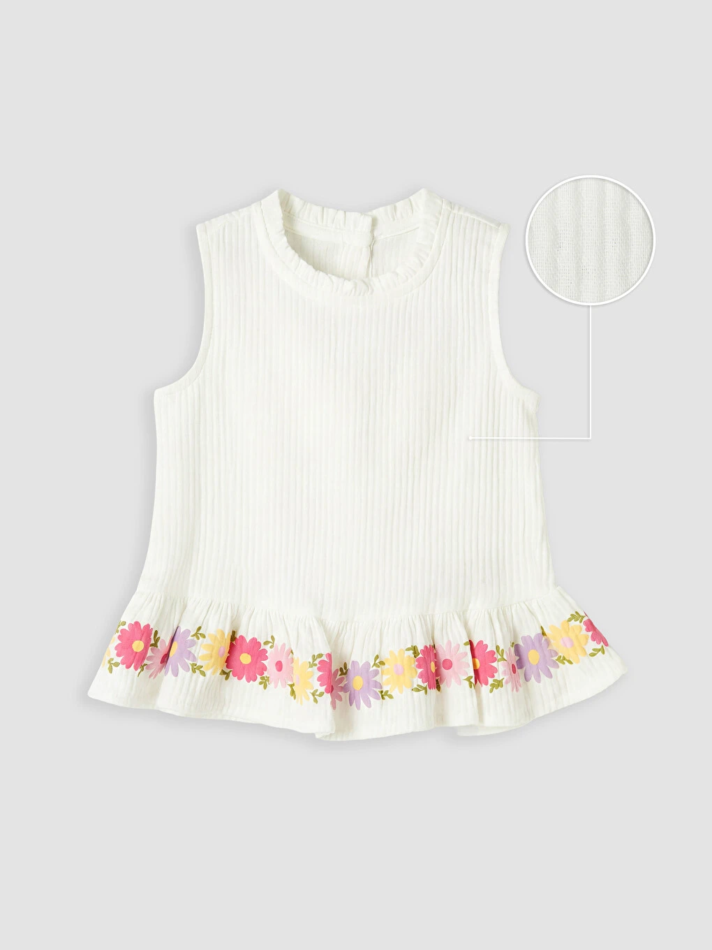 LCW Kids Cvetna Muslinska Bluza Sa Volanima Za Devojčice