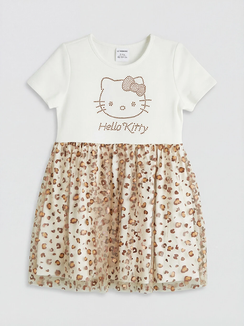 LCW Kids Haljina Za Devojčice Sa Okruglim Izrezom I Hello Kitty Printom
