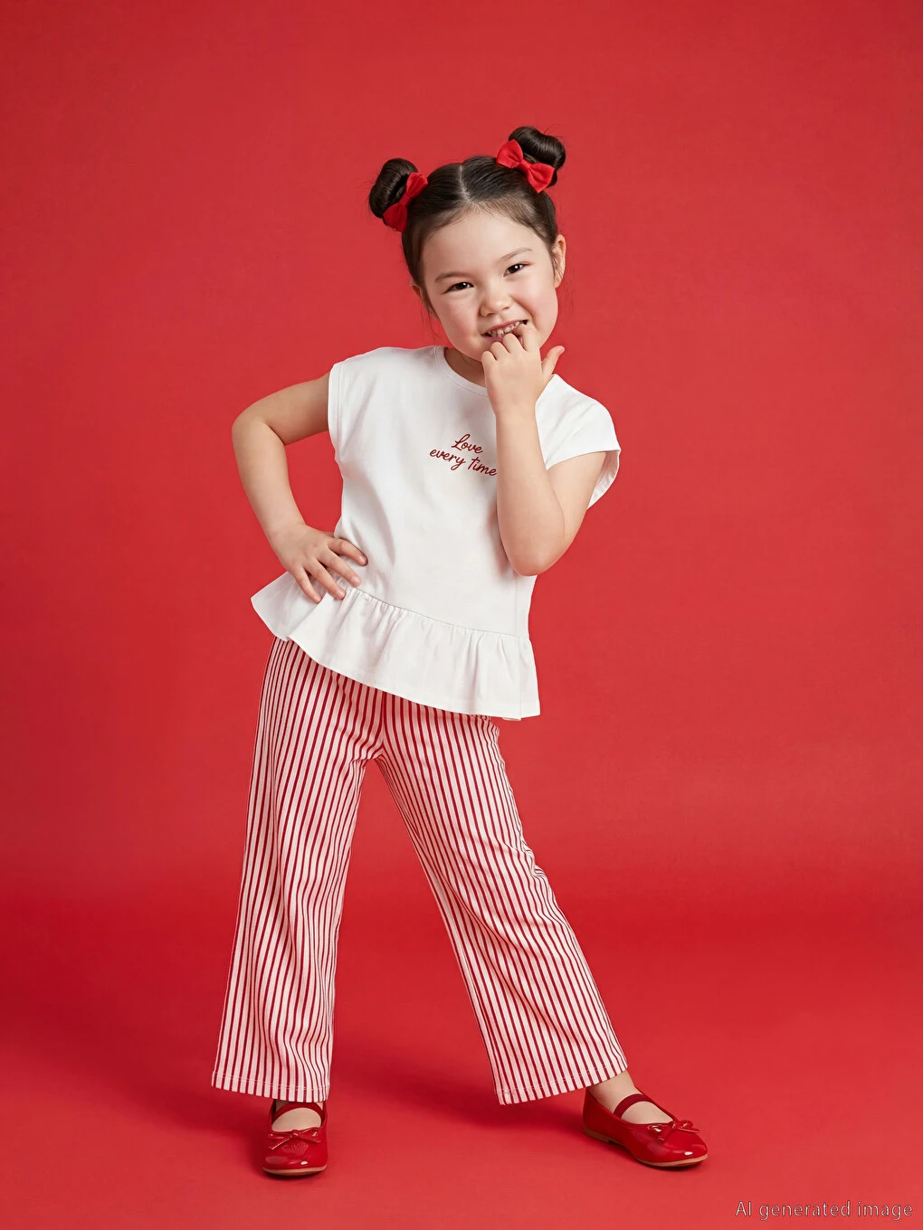 LCW Kids Bluza Sa Okruglim Izrezom I Pantalone Za Devojčice