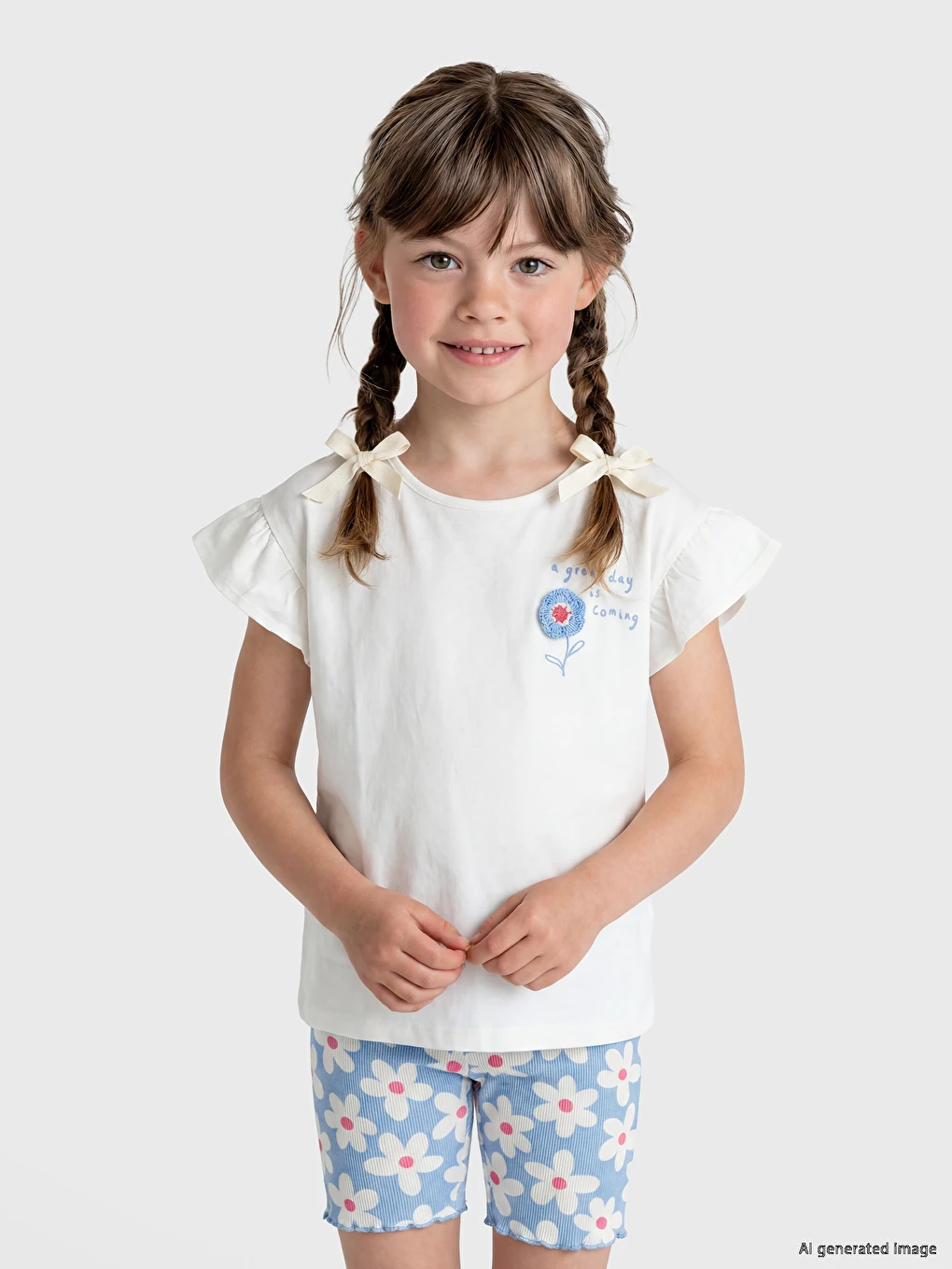 LCW Kids Cvetni Komplet Za Devojčice