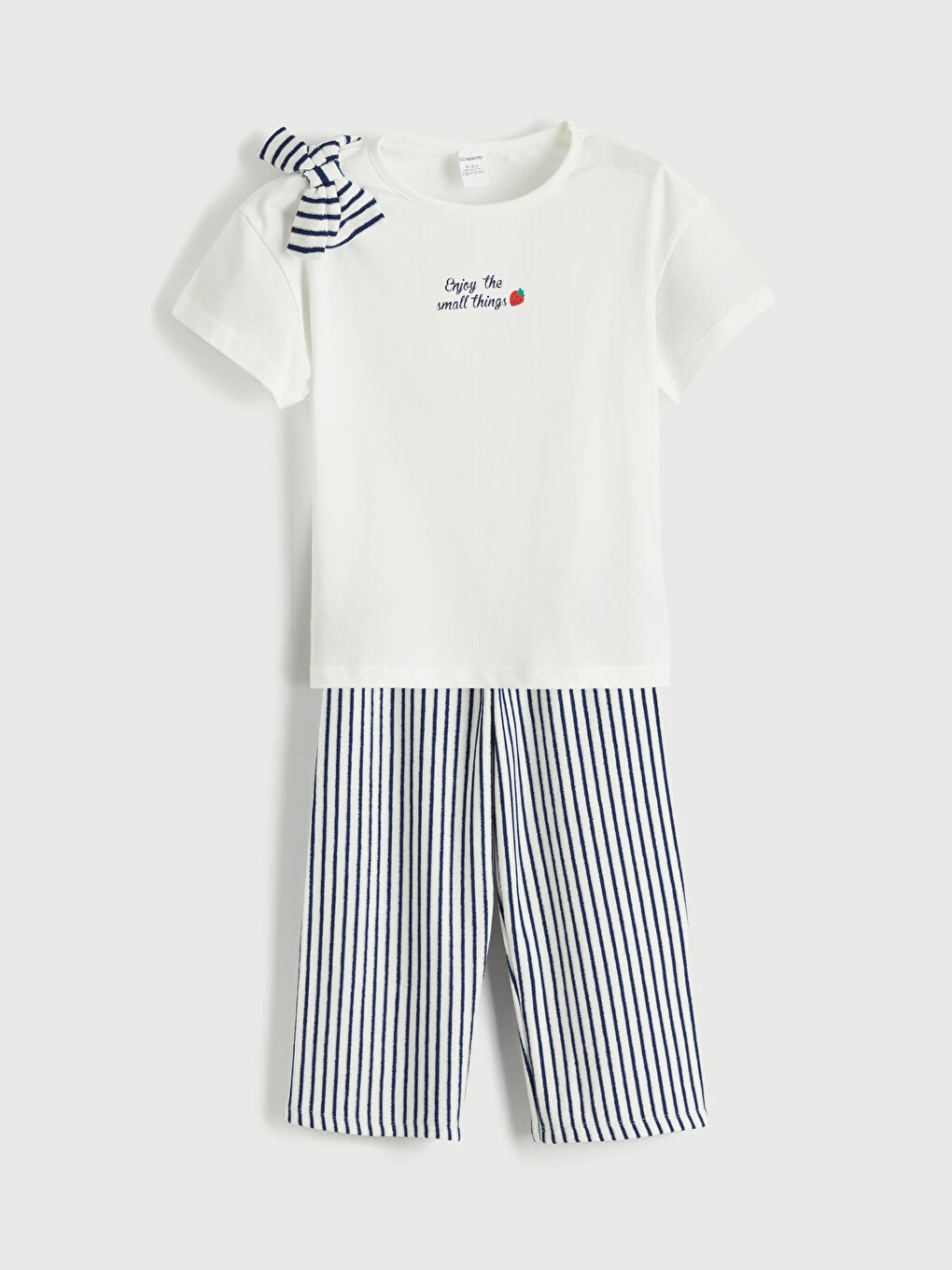 LCW Kids Devojačka Štampana Majica I Prugaste Pantalone