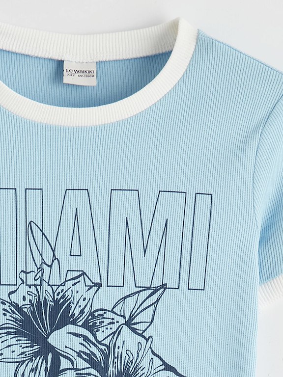 LC WAIKIKI Majica Sa Printom Miami, Okrugli Izrez, Za Devojčice