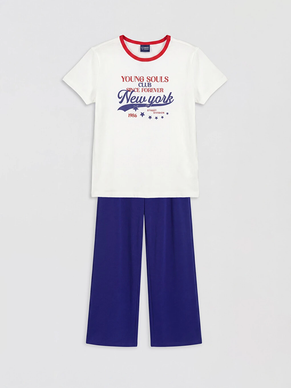LCW Kids New York Štampani Komplet Za Devojčice