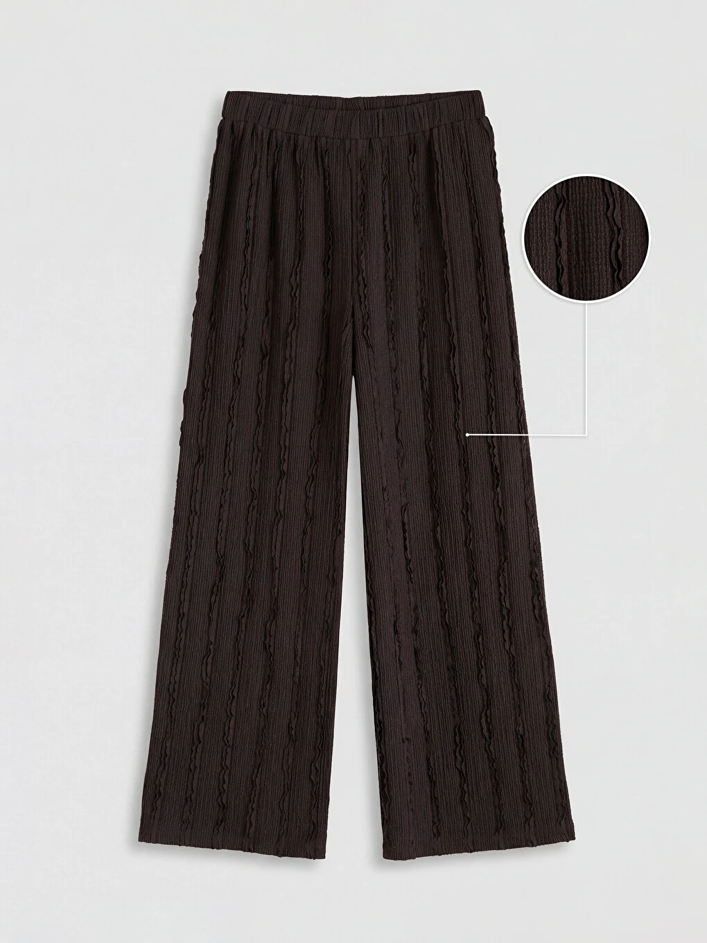 LCW Kids Devojačke Široke Teksturisane Pantalone