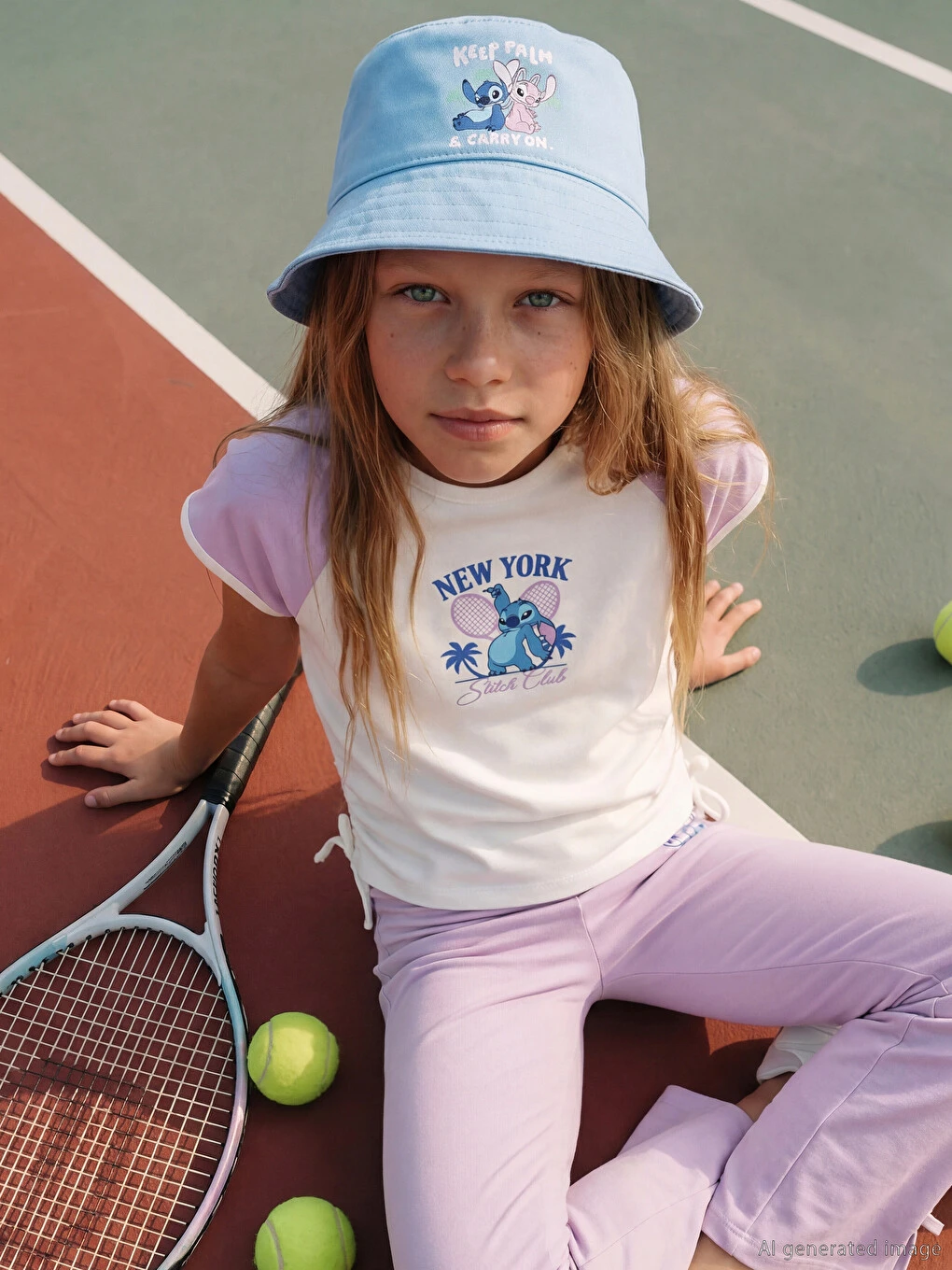 LCW Kids Dečija Majica Sa Štampom Stitch, Mekana Na Dodir